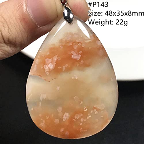 DUOVEKT Natural Cherry Agate Pendant Jewelry For Women Men 48x35x8mm Beads Crystal Stone Sliver Gemstone AAAAA