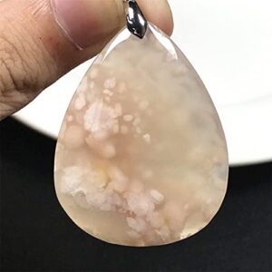 Natural Cherry Agate Pendant Jewelry For Women Men 43x33x9mm Beads Crystal Stone Sliver Gemstone AAAAA