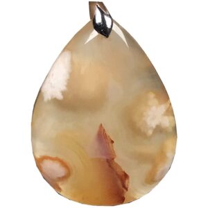 natural cherry agate pendant jewelry for women men 40x28x10mm beads crystal stone sliver gemstone aaaaa