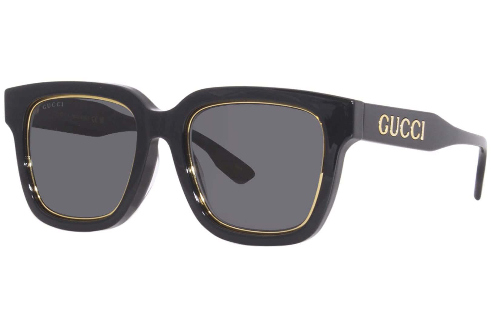 Gucci Script Sunglasses, Black Black Grey, One Size