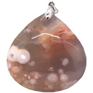 duovekt natural cherry agate pendant jewelry for women men 45x44x12mm beads crystal stone sliver gemstone aaaaa