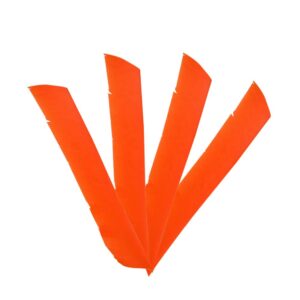 hnzmdy 50 pcs archery arrow fletching spiral wrap full length arrow feather 7~10" right wing and left wing for flu flu arrows (right wing, orange)