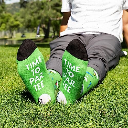 Lavley Par Tee Golf Socks - Funny Gift for Golfers - Unisex One Size for Men and Women