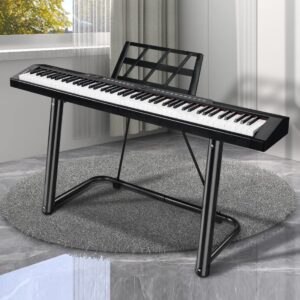 Rosen EP30 Beginner Digital Piano 88-Key Full Size Semi-Weighted Keyboard Piano, Portable Electric Piano with Sustain Pedal,Power Supply, 2x20W Speakers, Bluetooth and MIDI