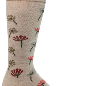 Sockwell Women's Field Flower Moderate Graduated Compression Sock, Barley - M/L