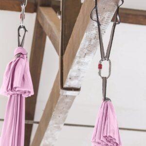 PINC Active Silk Aerial Yoga Swing & Hammock Kit for Improved Yoga Inversions, Flexibility & Core Strength - Pink