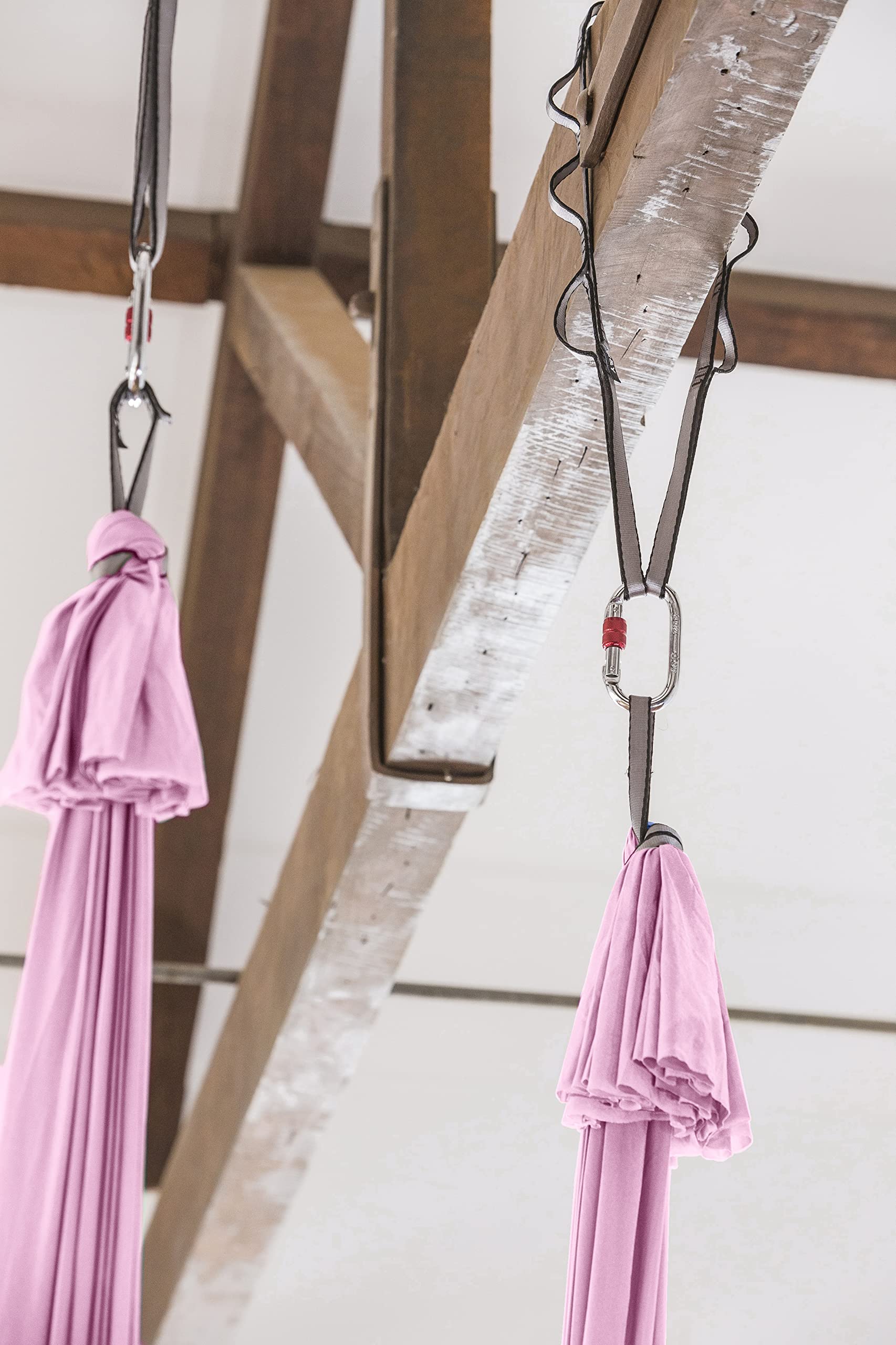 PINC Active Silk Aerial Yoga Swing & Hammock Kit for Improved Yoga Inversions, Flexibility & Core Strength - Pink