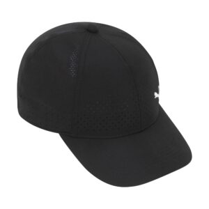 PUMA Unisex Air Mesh Performance Adjustable Snapback Baseball Hat (Black)