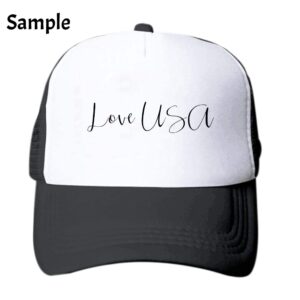 Customized Personalized Design Your Logo Unisex Trucker Hat Custom Mesh Baseball Cap Black