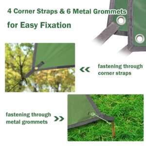 Tent Footprint + Pop Up Tent, 6 Person Camping Tent & Large Waterproof Tent Ground Cloth for Camping Hiking Picnic