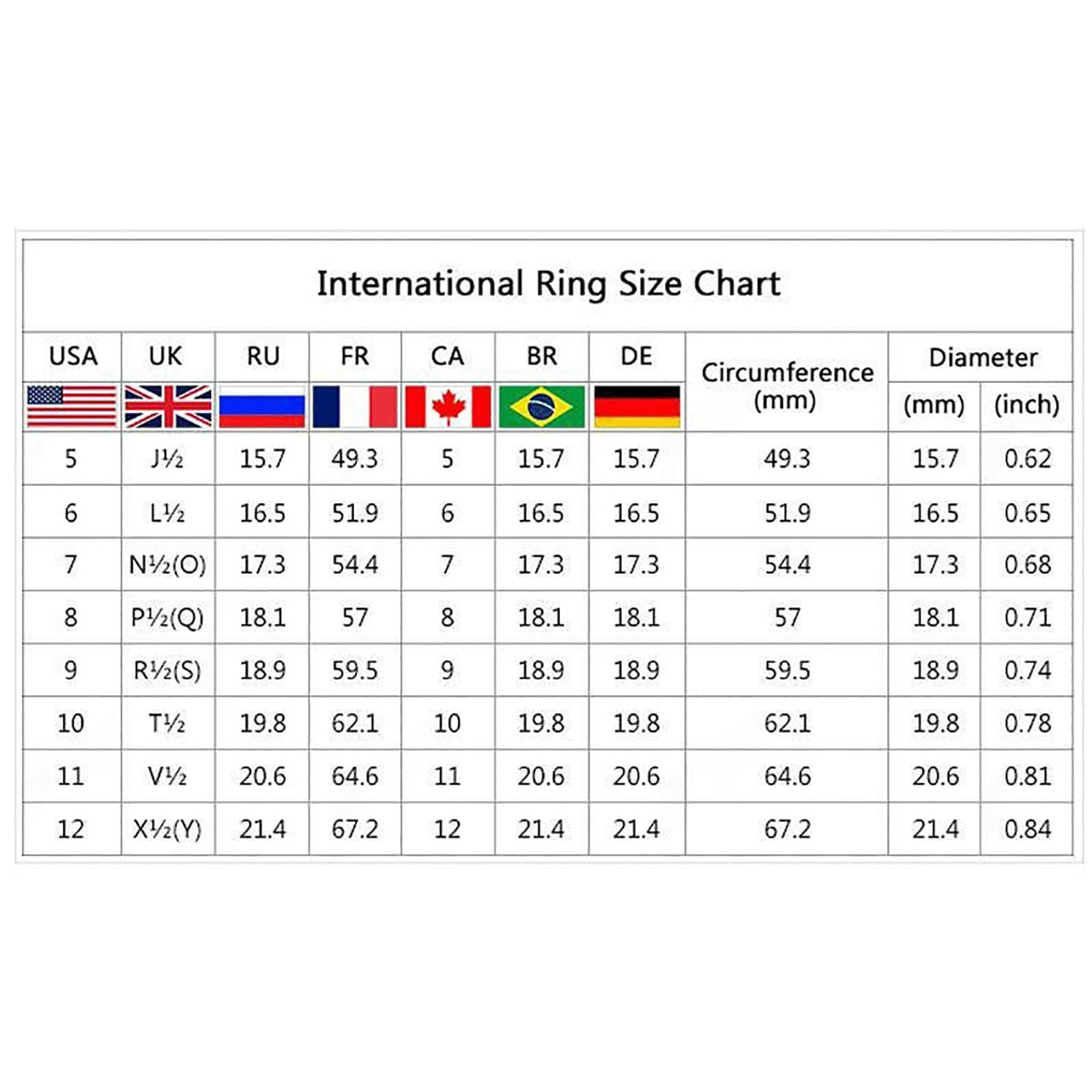 Elegant Rings Turquoise Ring for Women 3-in-1 Simulated Diamond CZ Ring Engagement Rings Bohemian Ring Jewelry (A, 8)