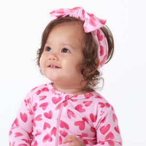 Gerber Baby Girls and Boys Buttery Soft Headband with Bow with Viscose Made from Eucalyptus, Heart Felt, One Size