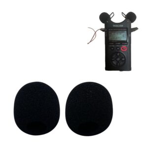 vieryciy dead cat wind muff for tascam dr40 dr07 headset windscreen microphone foam covers for tascam dr40x dr07x (black)