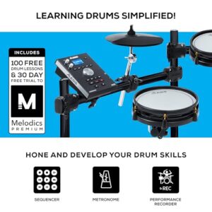 Alesis Drums Command Mesh SE Kit - Electric Drum Set with Quiet Dual Zone Mesh Pads, USB MIDI Connectivity and 600+ Electronic & Acoustic Drum Sounds