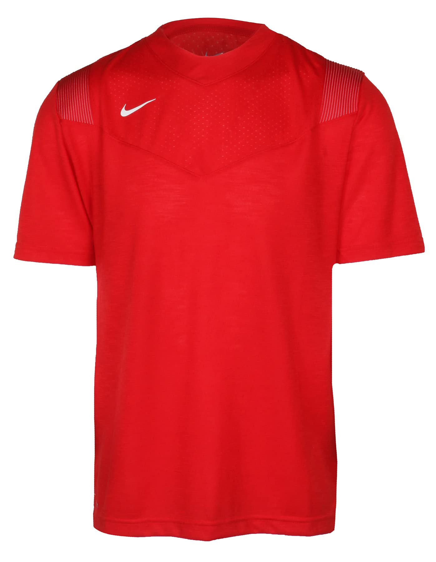 Nike Men's Top Player UV Training Short Sleeve Shirt (Red, Small)