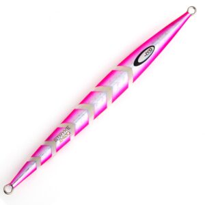 jyg profishing jig for hooks - saltwater fishing jig lures – salmon, tuna, fish glow bait lure heads - deep sea perfect for slow pitch jigging - stryke collection (pink, 340g)