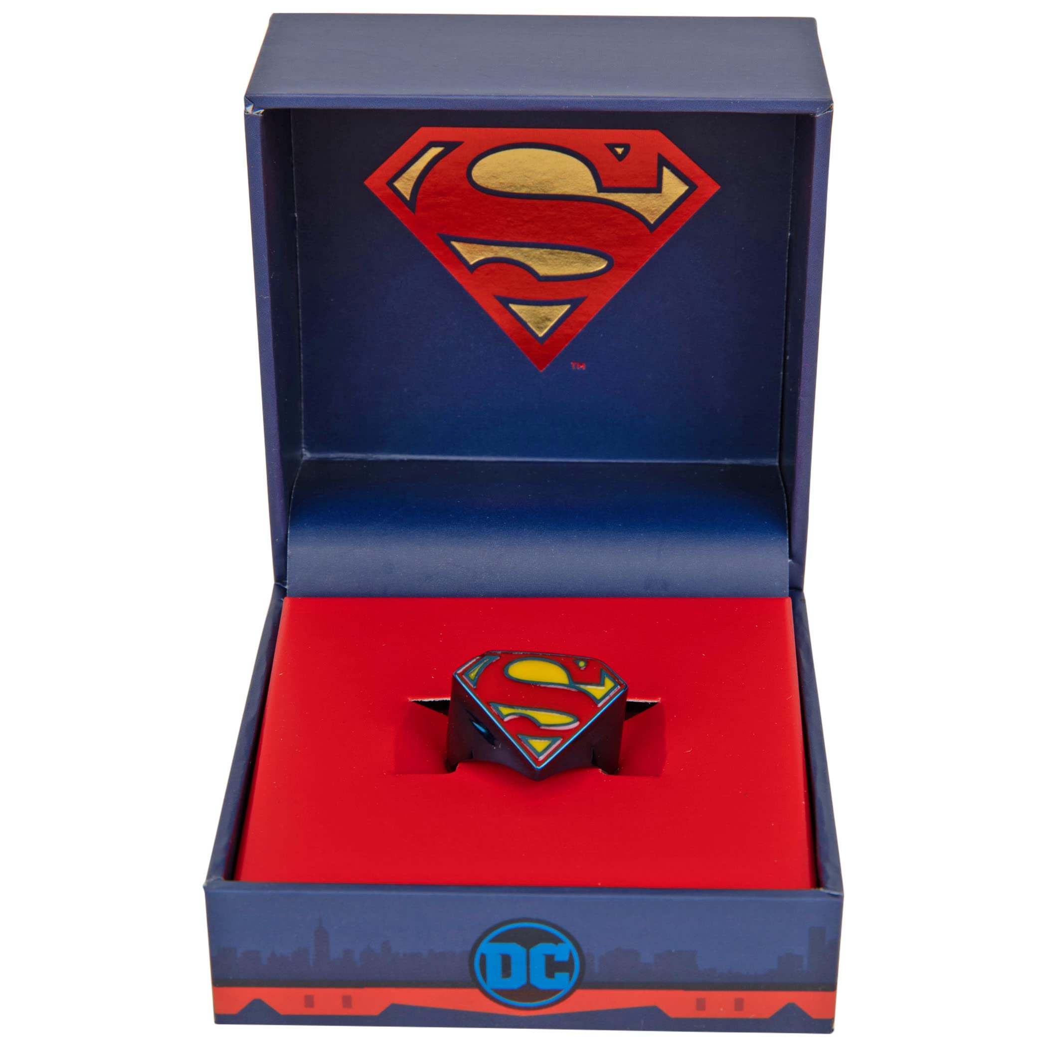 Superman Symbol Blue Power Ring (Size 10)