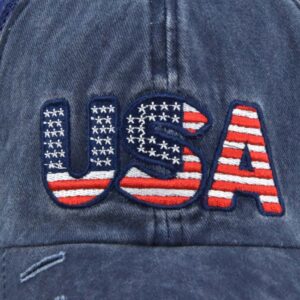 USA Baseball Cap American Style Adjustable Embroidered Dad Hat with American Flag for Men and Women (Style 5)