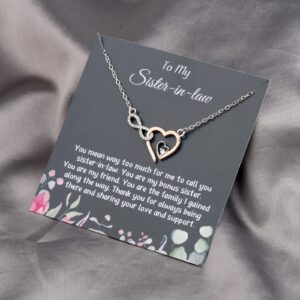 PLITI Sister In Law Necklace Bonus Sister Weeding Gift Sister In Law Appreciation Gift Unbiological Sister Wedding Jewelry (sister in law nec)