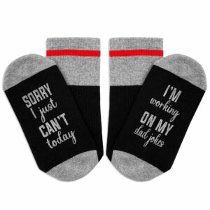 grace yonks sorry i just can't today socks,mom gift socks,pregnancy gift,new mom gift,mom gift,pregnancy gift for mom to be,baby shower. (i'm working on my dad jokes (gy201), cotton)