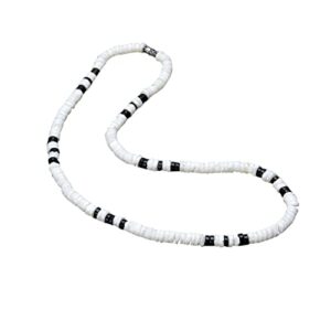 sxnk7 puka shell necklace for women and men heishi necklace summer surfer necklace choker for teens (mixed color 18.0 inches 2)