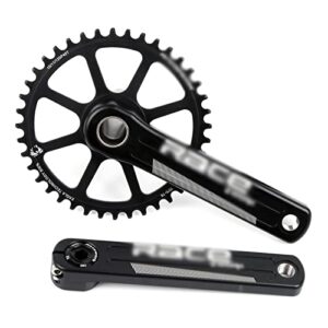 bicycle crankset, road bike crankset 40/42/44t gxp single chainring 10/11/12 speed wide and narrow sprocket cnc crank set 170/172.5/175mm (color : no bb 170mm, size : 40t)