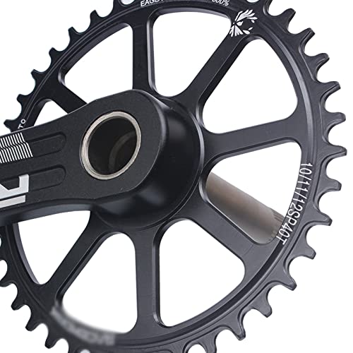 Bicycle Crankset, Road Bike Crankset 40/42/44T GXP Single Chainring 10/11/12 Speed Wide and Narrow Sprocket CNC Crank Set 170/172.5/175mm (Color : NO BB 170mm, Size : 40T)