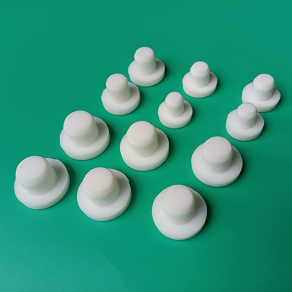 12 PCS 6PCS Sizes Belly Button Plug ,Belly Button Shaper Tummy Tuck for Liposuction or Umbilical Hernia Repair,Belly Button Trainer Silicone Plug T-Shaped white