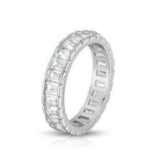 argento reale womens white gold plated cut eternity band ring, cz eternity band,cz ring,cubic zirconia ring,stackable ring eternity bands for women (10)