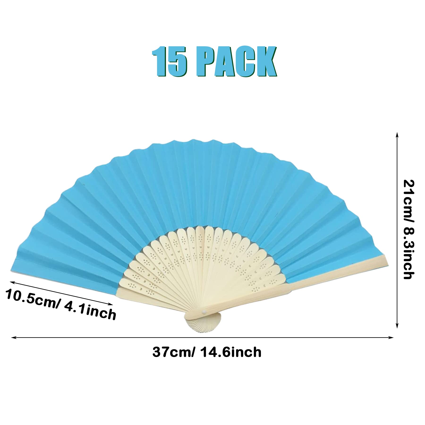 Woohome Foldable Paper Fan, Navy Blue