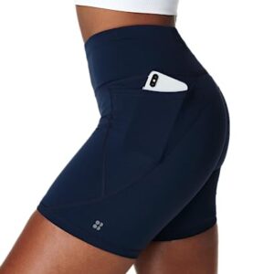 Sweaty Betty Women's Power 6" Sweat Wicking Workout Biker Shorts Navy