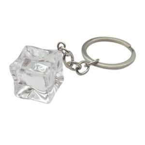 holibanna ice cube key chain resin ice keychain key ring car bag keychain accessories