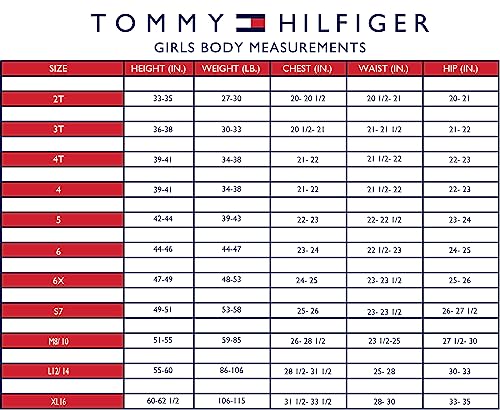 Tommy Hilfiger Girls' Short Sleeve T-Shirt with Flag Logo, Cotton Blend Tee with Tagless Interior, Navy Blazer, 5