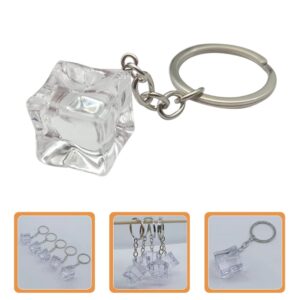 Holibanna Ice Cube Key Chain Resin Ice Keychain Key Ring Car Bag Keychain Accessories