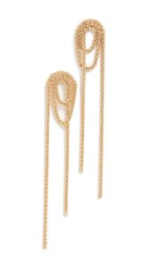 shashi women's vroom chain earrings, gold, one size