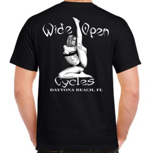 biker life clothing wide open cycles leg up t-shirt black / 2xl / tall