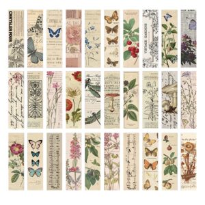 vintage style bookmarks for women men, 30pcs (gentle whisper)