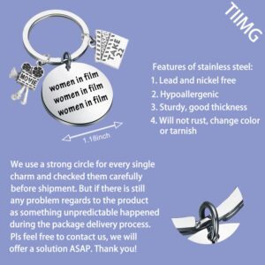 TIIMG Female Filmmaker Actress Gift Women in Film Film School Student Keychain Gift (women in film)