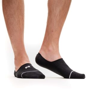 william painter titan no show socks, black, no-slip, snug and soft for casual or athletic wear, one size fits all, for men and women (3 pack