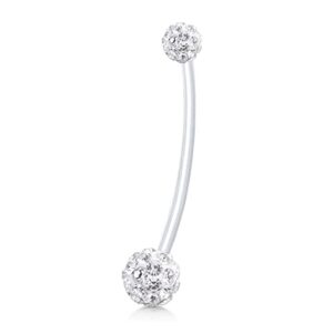 pregnancy belly button rings long bar 38mm sport maternity flexible bioplast clear navel belly rings piercing retainer durable and professional