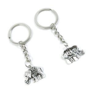 100 pieces keychain keyring door car key chain ring tag charms supplies u3vs8a thai elephant