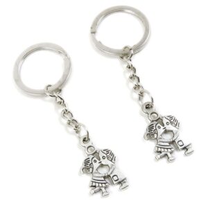 100 pieces keychain keyring door car key chain ring tag charms supplies n8yh4g lovers boy girl