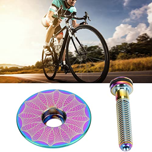 Demeras  Headset Top , Titanium Alloy Rust Proof Headset Top Cover Waterproof for Road Bike