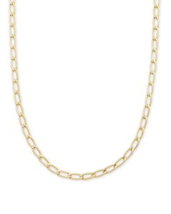 kendra scott merrick chain necklace in 14k gold-plated brass, fashion jewelry for women