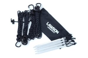 lawson hammock stabilizer kit, added stability for blue ridge camping hammock, easy adjust tensioners, stakes, paracord