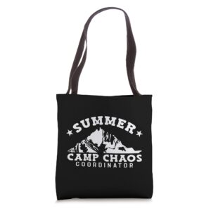 chaos coordinator camp counselor tote bag