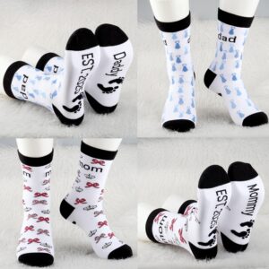 MBMSO New Parents Gifts Daddy Mommy Est 2025 New Mom and Dad Socks Pregnancy Reveal Gifts for Parent to be Gifts First Time (Daddy Mommy Est 2025)