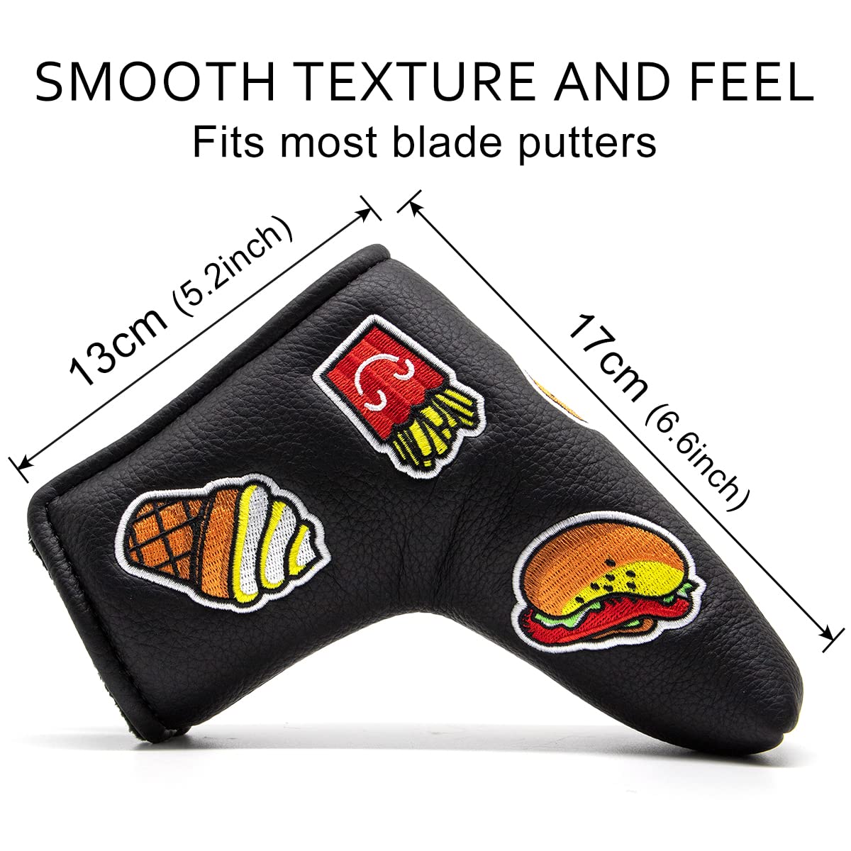 Funny Western Foods Golf Putter Head Cover, Magnetic Blade Putter Headcover fits for Scotty Cameron, Taylormade Mytp Putters