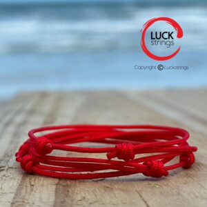 Thick Red Cord Bracelet for Men Women Teen Unisex Adult - Waterproof Nylon Surfer String Friendship Bracelets Summer Beach Accessories