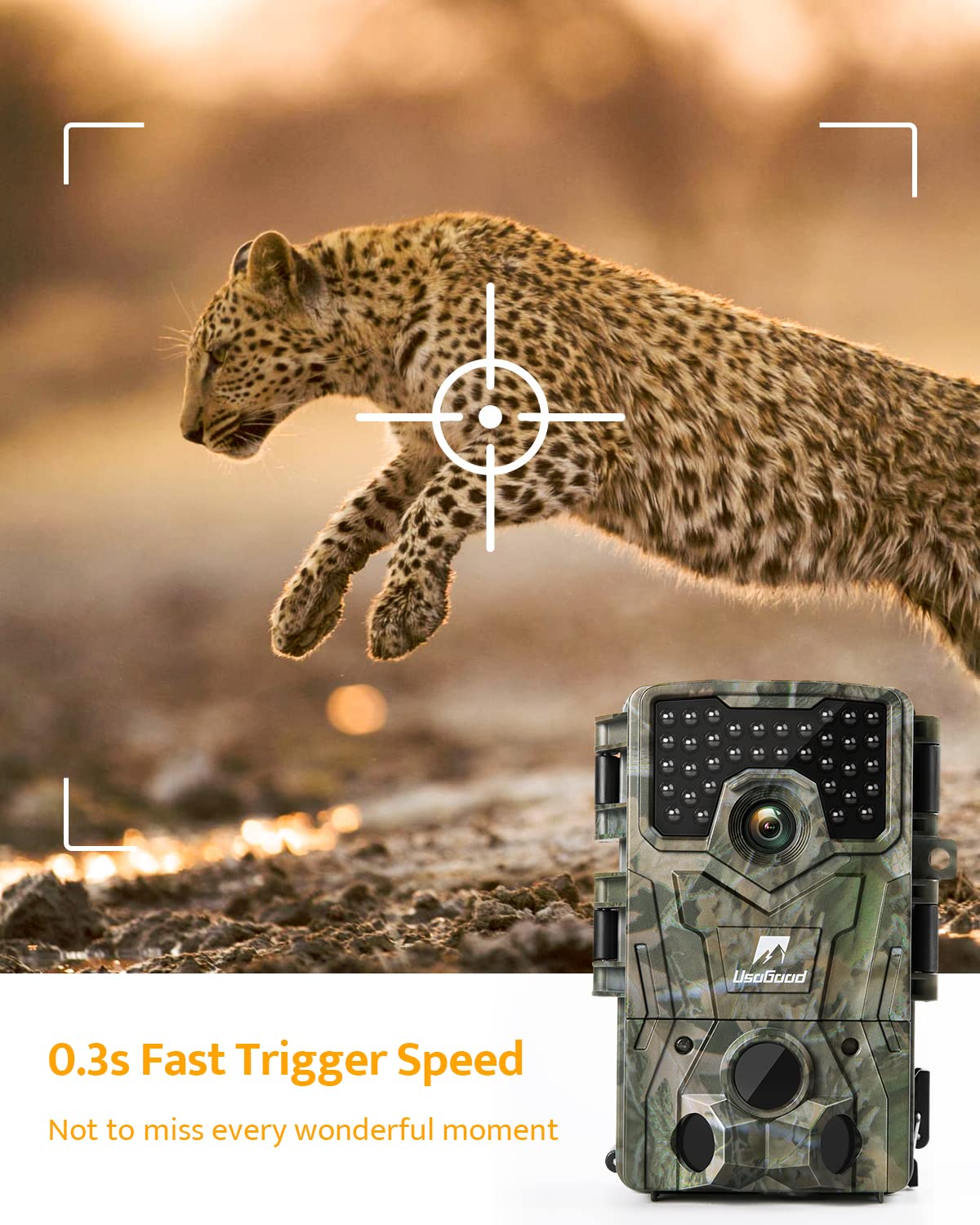 Trail Camera, 24MP 1080P Game Cameras with 850nm Infrared Night Vision, 65ft Motion Activated Deer Hunting Cam for Garden Wildlife Monitoring, IP66 Waterproof, 120° Wide Angle Detection, Easy Set Up